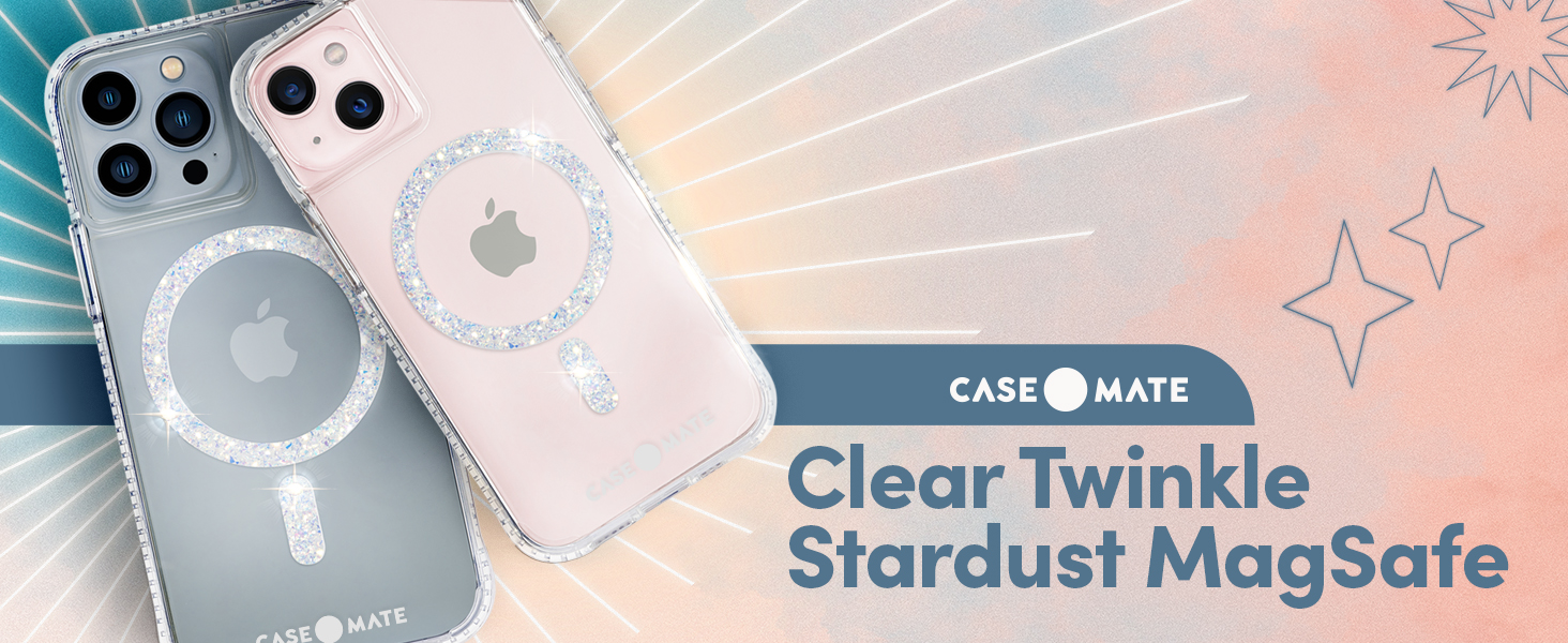 Amazon.com: Case-Mate – Twinkle – Clear Case for iPhone 13, Built-in Twinkle Magnet, Compatible ...