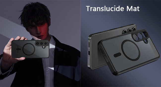 DOMAVER Coque pour Samsung S24 FE, Coque Magnétique Compatible avec Magsafe, Etui Translucide ...