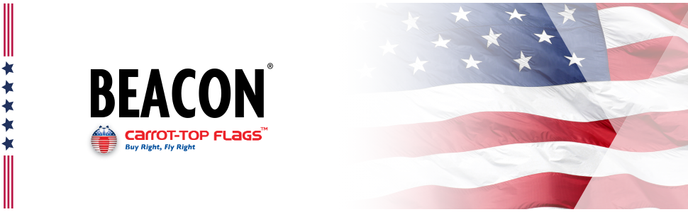 Amazon.com : Carrot-Top Beacon Nylon American Flag for Outside and Inside 4x6 - USA Flag ...