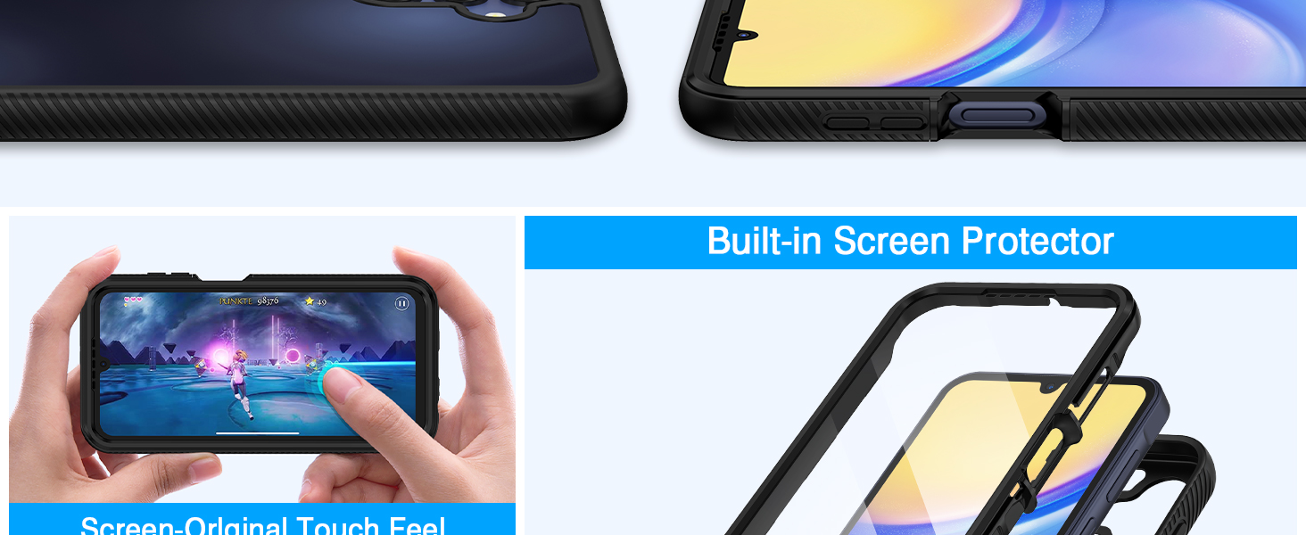 CENHUFO for Samsung A15 Case, Samsung A15 4G/5G Case Built-in Screen Protector, 360 Full Body ...
