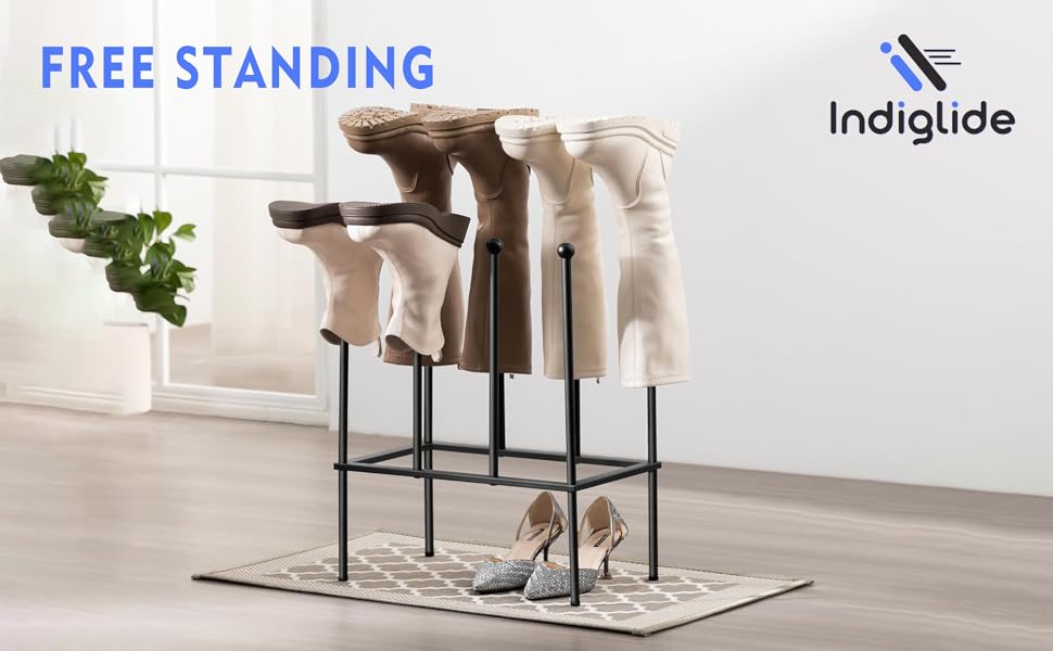 Indiglide Welly Boot Rack - 2 Tier Wellington Boot Stand for 4 Pairs ...