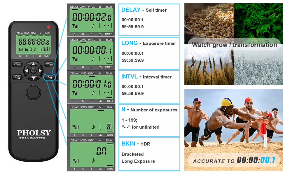 Amazon.com : PHOLSY Intervalometer for Canon Camera Remote Shutter Release C8 Timer Remote ...