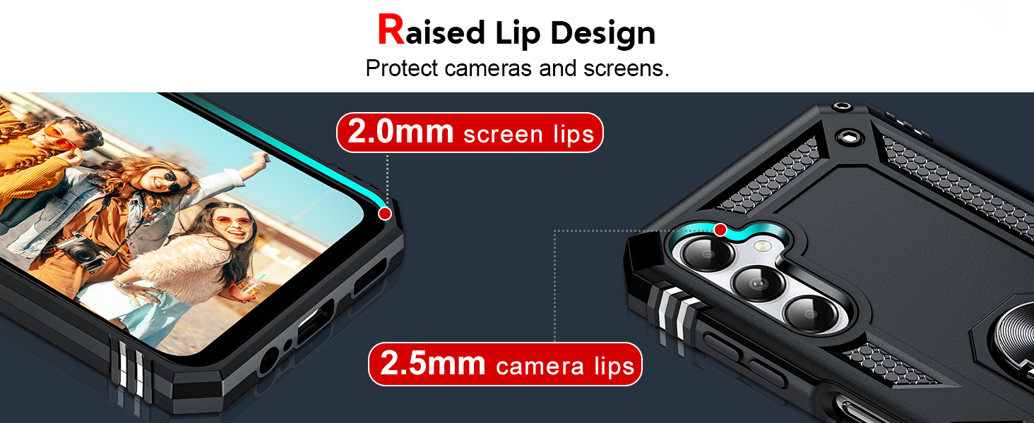 LeYi for Samsung Galaxy A05S Case with 2 Tempered Glass Screen Protector and 2 Camera Lens ...