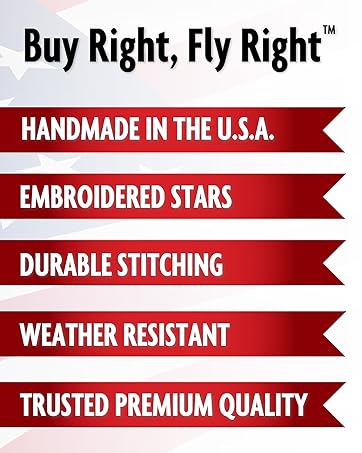 Amazon.com: Carrot-Top Patriarch Polyester American Flag for Outside & Inside 4x6 - US Flag ...