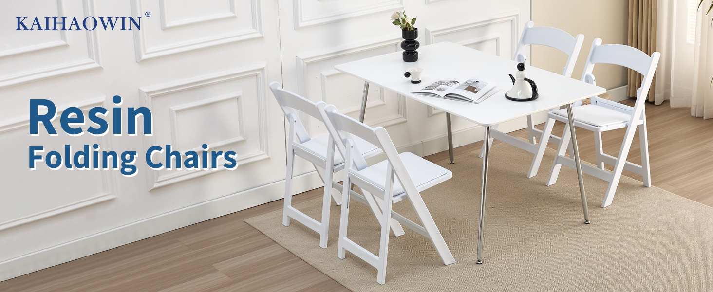 Amazon｜KAIHAOWIN ダイニングチェア 4脚セット 折りたたみ ダイニング椅子 クッション付き 防水性 組立不要 省スペース 食卓椅子 リビングチェア イベント用 室内/屋外 ...