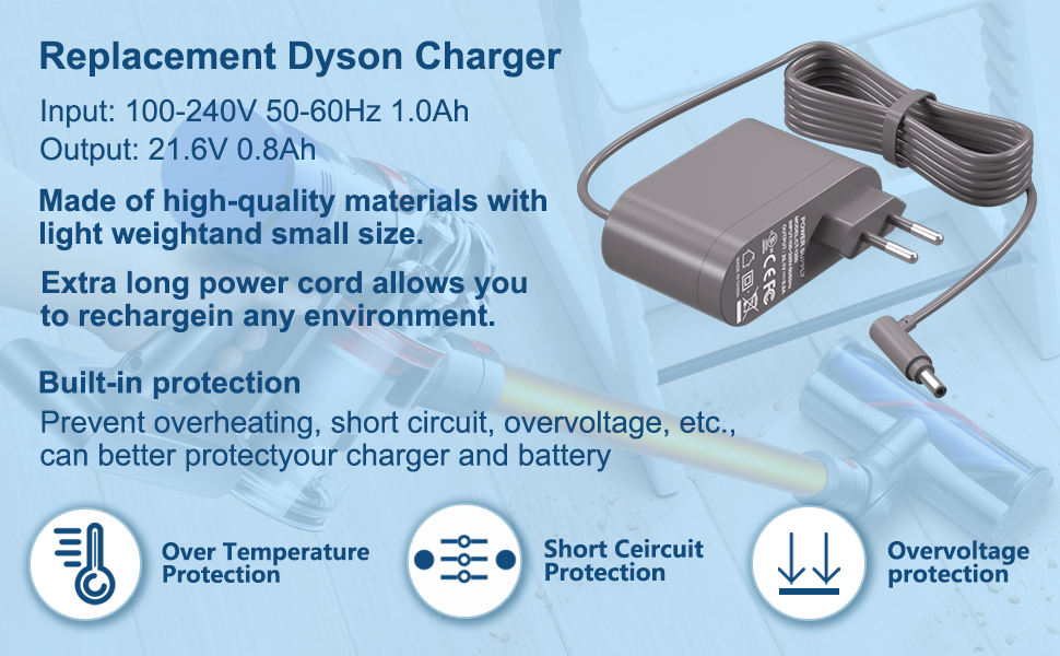 Amazon.de: POANES 26.1V Staubsauger Ladegerät Ersatz für Original Dyson V8 V7 V6 Absolute ...