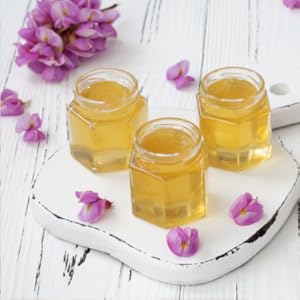 Amazon.com: XING-RUIYANG 30 PACK 1.5 oz Mini Glass Honey Jar, Small Hexagonal Honey Jars with ...