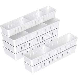 Amazon.com: Pluspace 6 PCS Desk Drawer Organizer, Bathroom Drawer ...