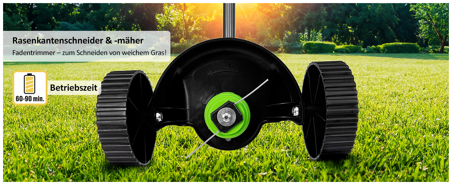 Genius Rotorazer 8-in-1 Garden Tool Set 23-Piece Battery Grass Trimmer, Lawn Edging Cutter ...