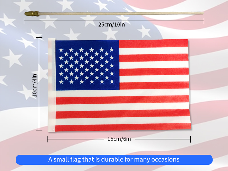 Amazon.com : Pack of 20, Handheld American Flags 5x8 Inch - Small USA Flags on Wood Sticks with ...