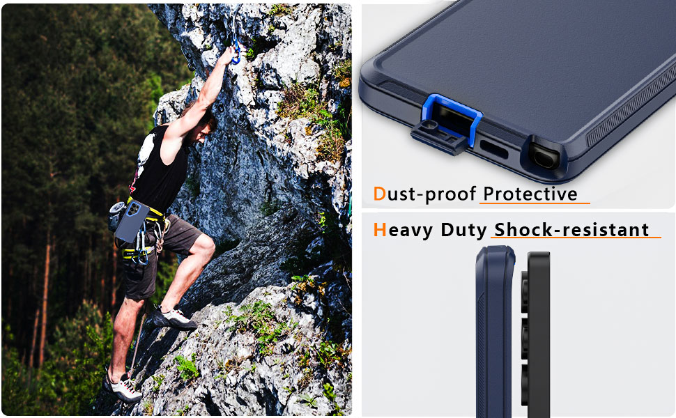 Amazon.com: TMIDVFV Compatible with Samsung Galaxy S25 Ultra Case, with Belt Clip Holster Heavy ...