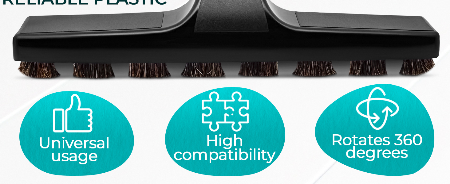 Amazon.com - Horsehair Vacuum Brush Attachment - 1 1/4 Vacuum Floor ...