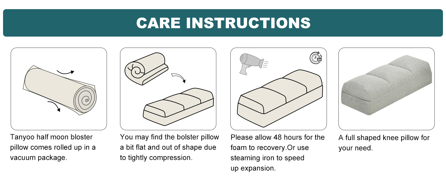 TANYOO Leg Positioner Pillows, Dual-Layer Foam Design Pillow Bolster, Pain Relief Cushion, Leg ...