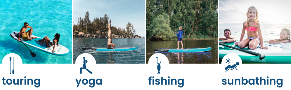 ACOWAY | Inflatable Stand Up Paddle Board | 10'6" × 32" × 6" | SUP for ...