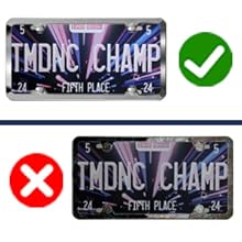 ELECTRONLUMEN Stainless Steel License Plate Frames Silver Fit Standard CA License Plate 4 Holes ...