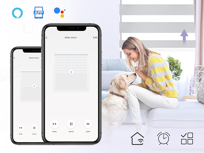 Amazon.com: MING CHEN Motorized Blinds with Remote,Built-in Rechargeable Motor Smart Window ...