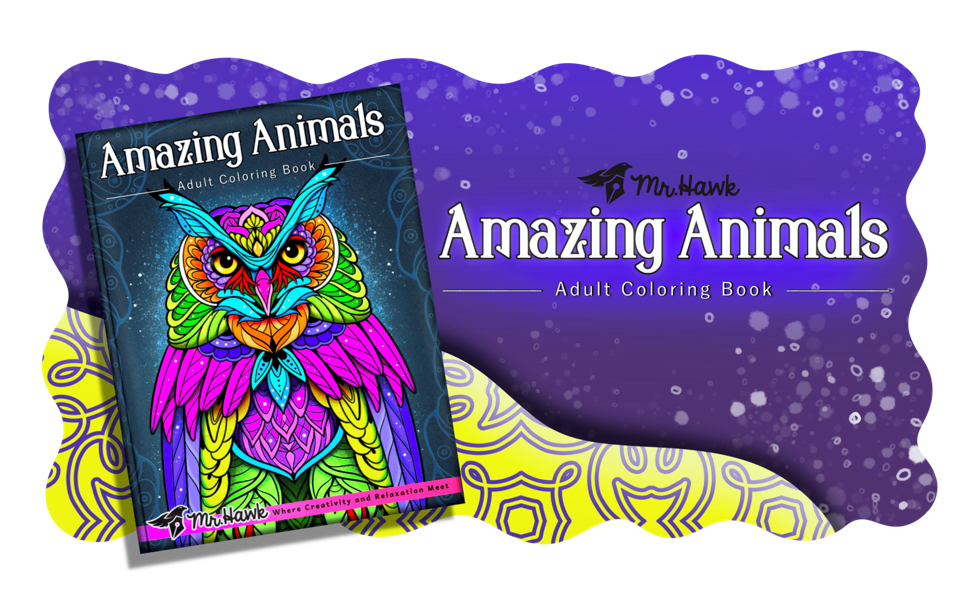 Amazon.com: Amazing Animals Adult Coloring Book: Mindful and Relaxing Mandala Animal Patterns ...