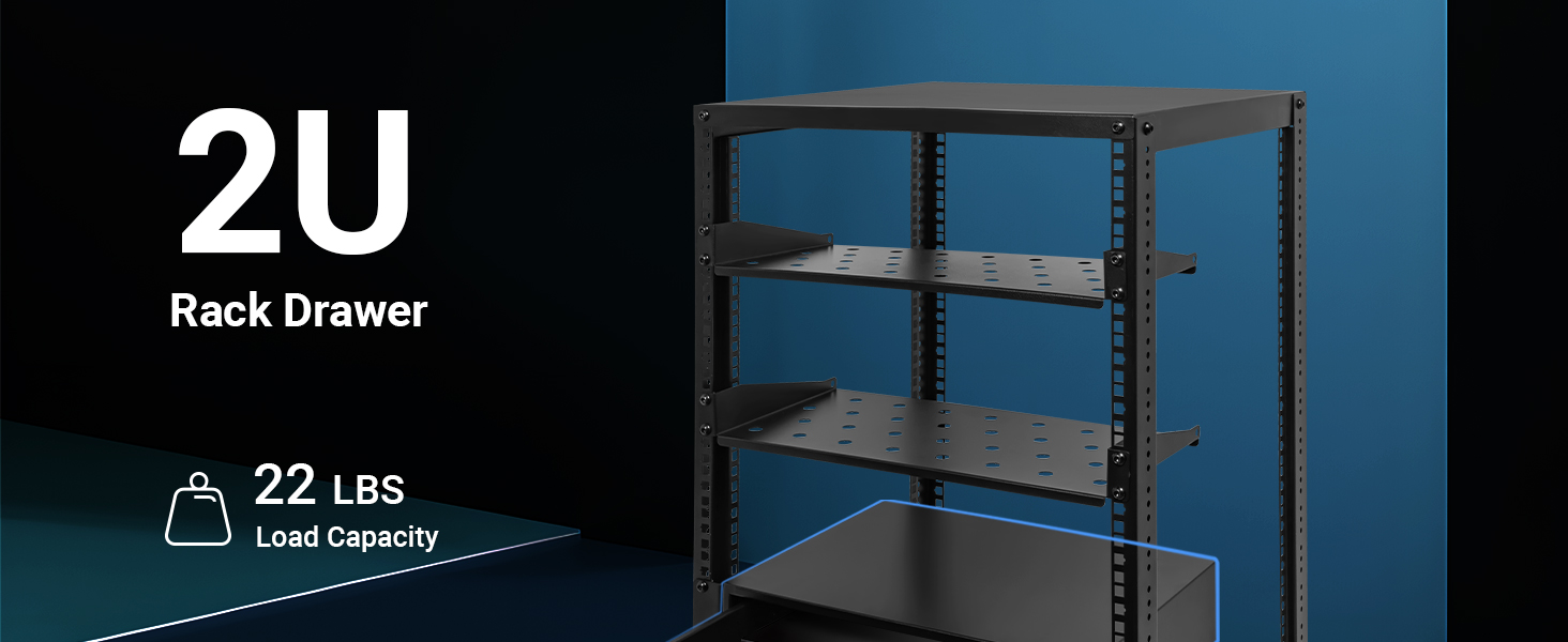 Amazon.com: Eastrexon 2U Rack Mount Drawer, Server Rack Drawer w ...