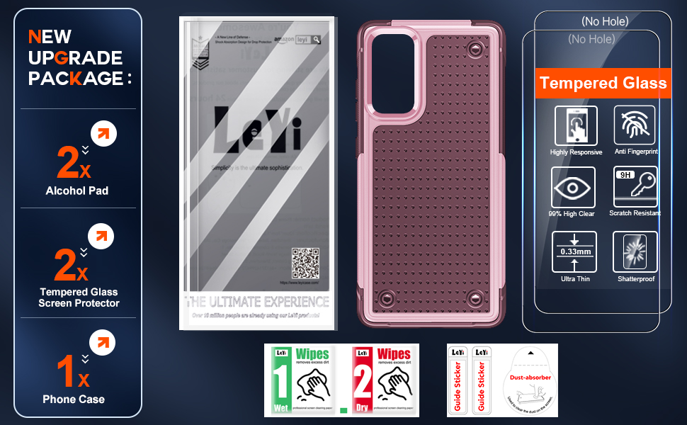 Amazon.com: LeYi for Samsung Galaxy S20-FE 5G Case: S20 FE 5G Phone Case with 2 Pack Screen ...