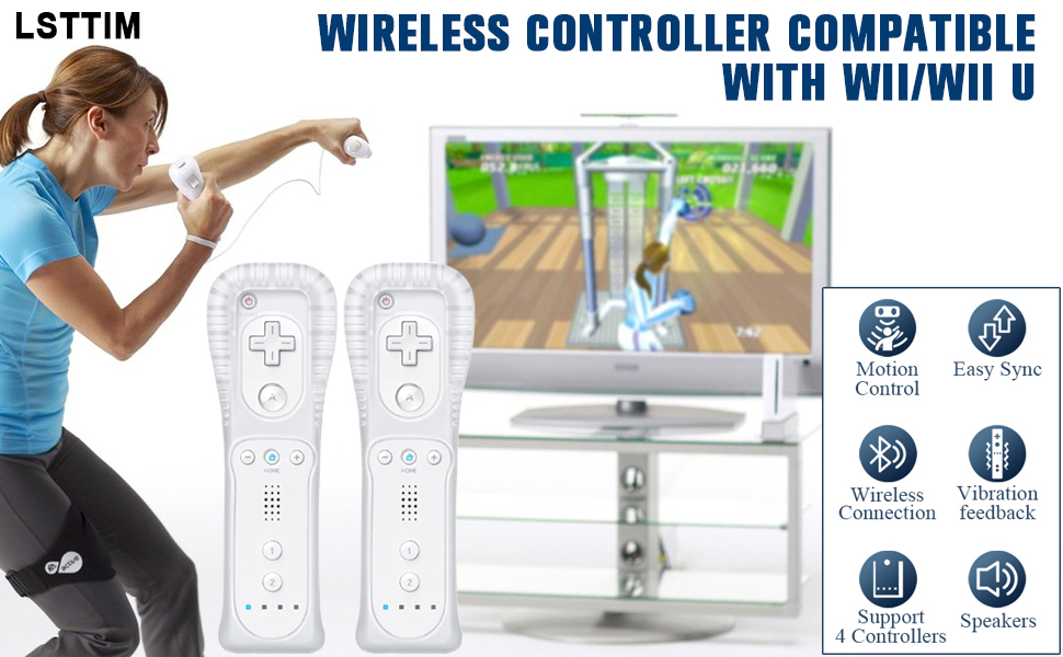 Amazon.com: LSTTIM Wii Remote with Nunchuck, Wii Controller with ...