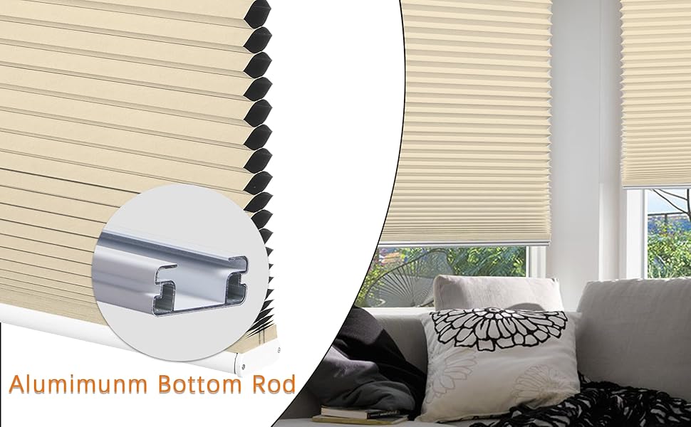 Amazon.com: Persilux Custom Size Cellular Shades 100% Blackout Roller Shades Cordless Honeycomb ...