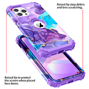 Amazon.com: BQQFG for iPhone 15 Pro Case, Three Layer Heavy Duty Shockproof Hybrid Hard Plastic ...