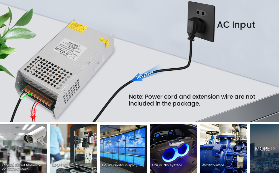 Amazon.com: New Version 110V AC to 12V DC Converter, DC 12V 100A 1200W Power Supply Adapter ...