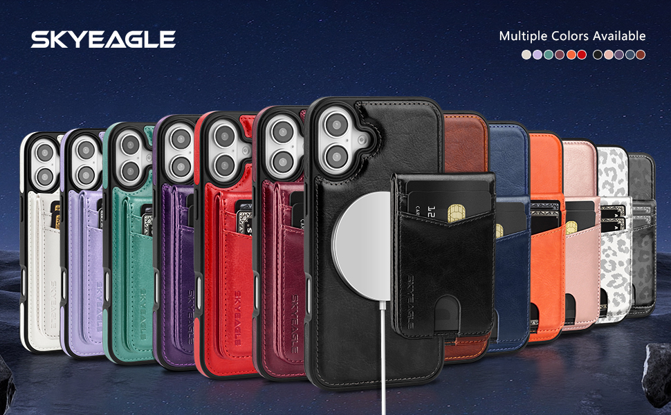 Amazon.com: SkyEagle Compatible with Magsafe 2 in 1 Detachable iPhone 16 Plus Wallet Case with ...