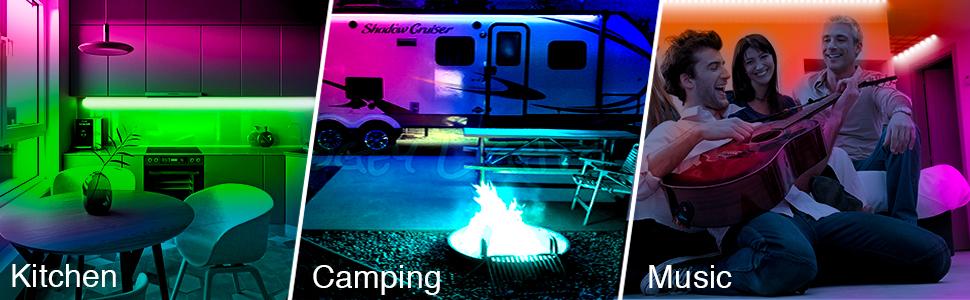 Volivo 100 FT Bluetooth Led Strip Lights Compatible with App Control ...