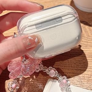 Amazon.com: MINSCOSE Compatible with AirPods Pro Clear Case,3D Bow Pattern Design with Cute ...