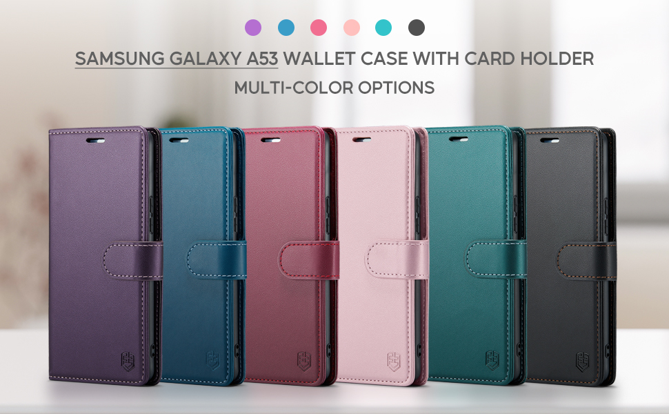 Amazon.com: FLIPALM for Samsung Galaxy A53 5G Wallet Case with RFID Blocking Credit Card Holder ...