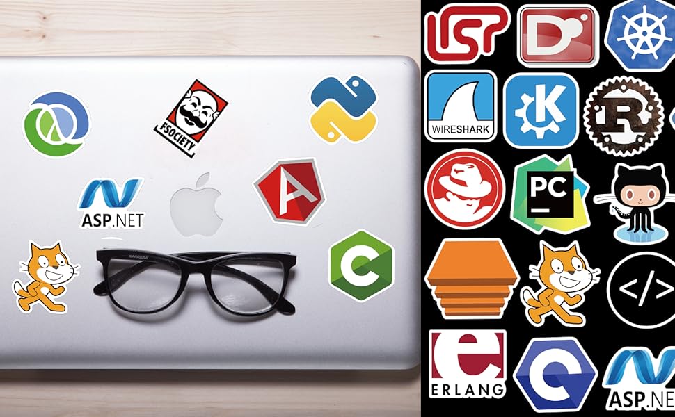 100 Pcs Programmer Stickers Cartoon Stickers,luggage Stickersguitar Stickers