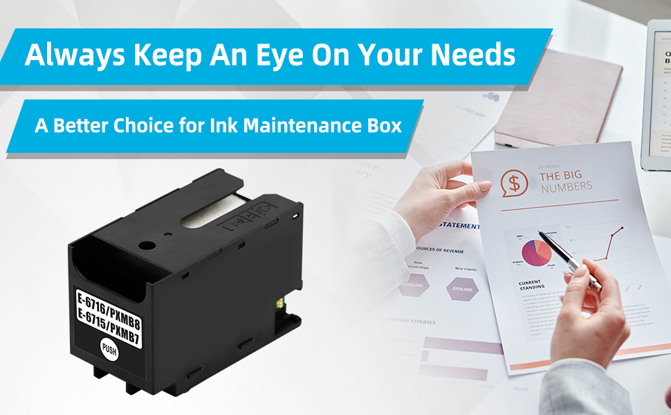 Amazon.com: T6715 T6716 Ink Maintenance Box Replacement for Epson Workforce Pro WF-4730 WF-4740 ...