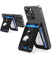 Amazon.com: TopMade 3-in-1 MagSafe Wallet Stand with AirTag Holder, Strongest Magnetic Wallet ...