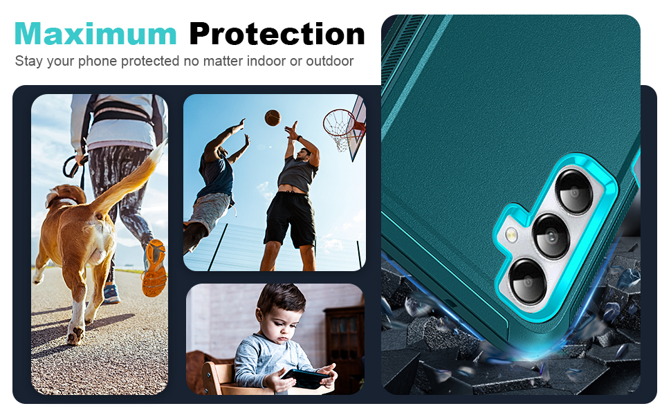 Amazon.com: LeYi Compatible for Samsung Galaxy A05S Case: Samsung A05S 4G Cover with 2Pcs ...