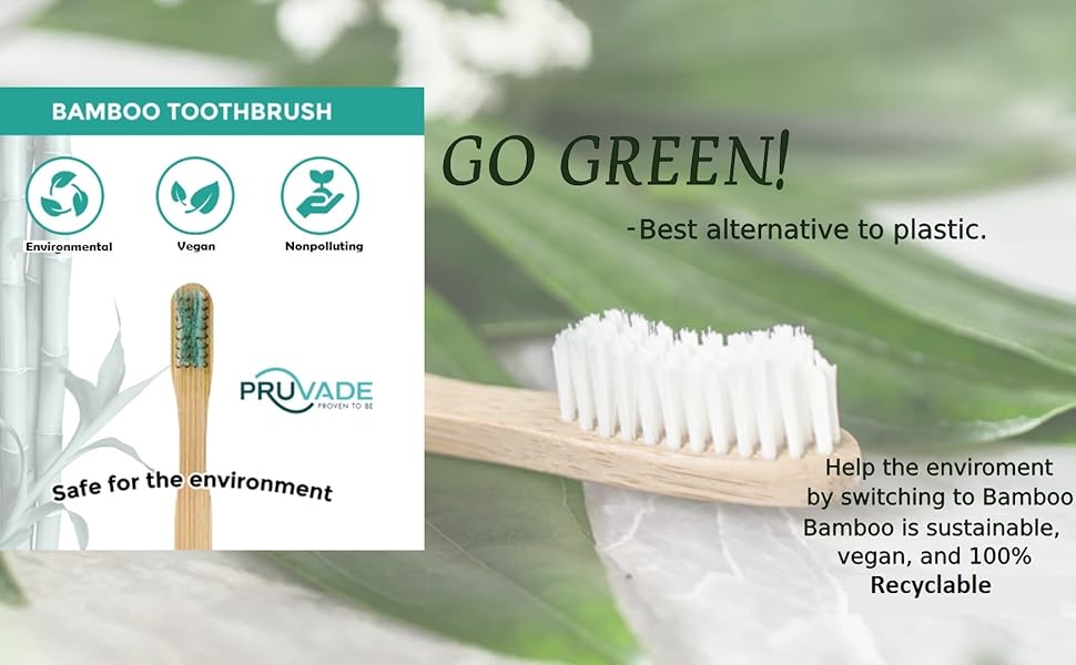 Amazon.com : PRUVADE 144 Pack Disposable Bamboo Toothbrushes with ...
