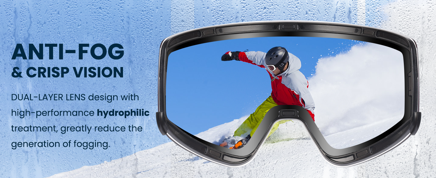 Amazon.com: SNOWER Ski Goggles, Interchangeable Lens Anti-Fog Snow ...