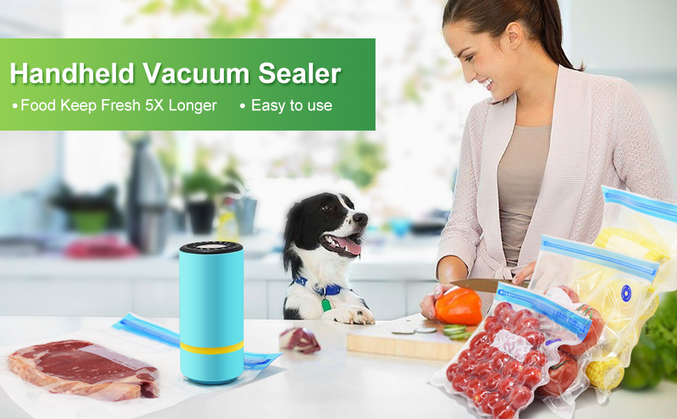 Amazon.com: Sous Vide Bag & Handheld Vacuum Sealer, Portable Mini Vacuum Sealer with 10 PCS ...