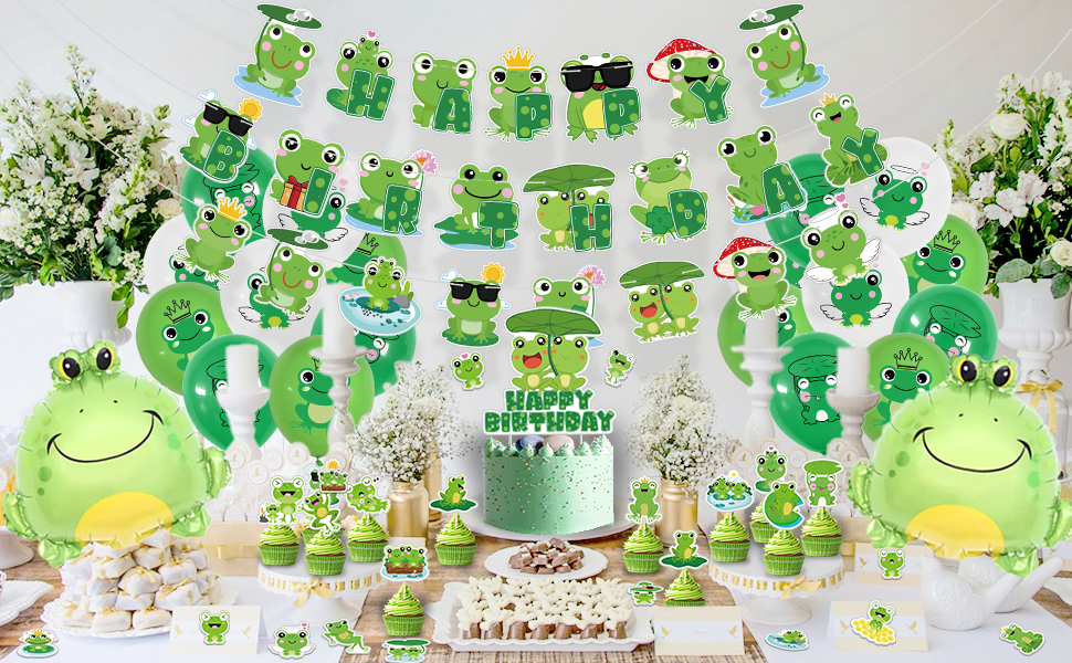 Amazon.com: Frog Birthday Party Decorations - Cute Party Supplies ...