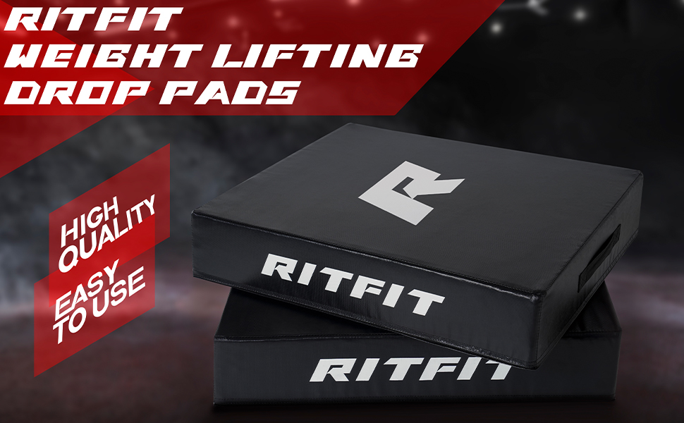 Amazon.com : RitFit Deadlift Drop Pad, Crash Pad with Easy Carry Handles, 6in Crash Mat, Black ...