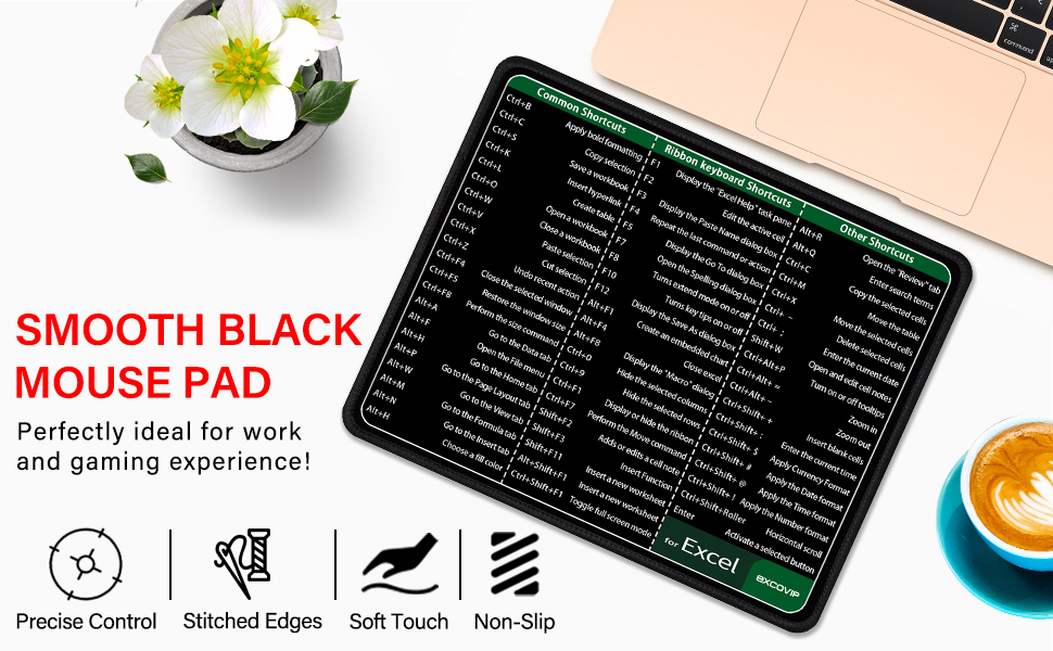 excovip Office Mouse pad Small Mousepad with Anti-Slip Rubber Base PC ...