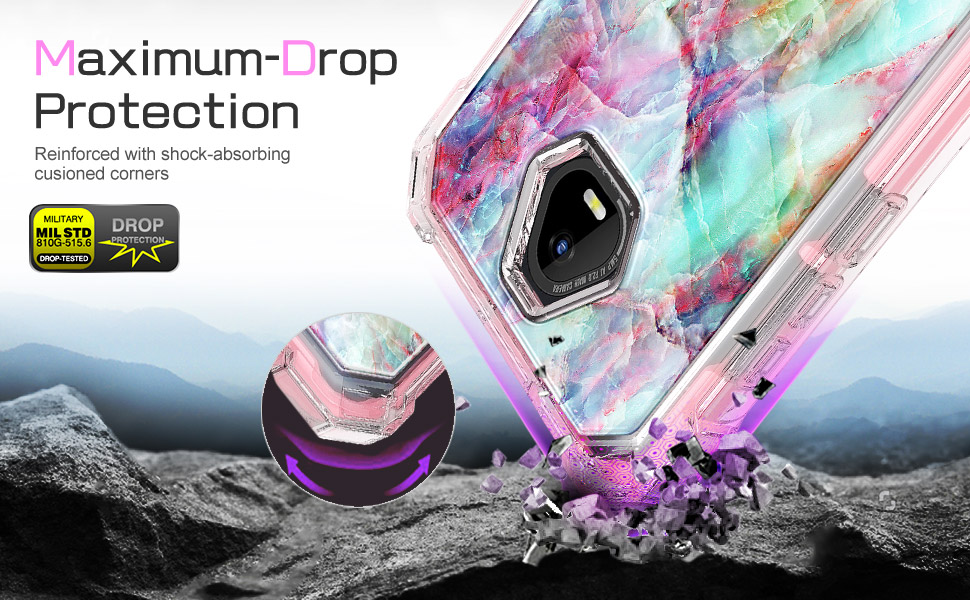 Amazon.com: NZND Compatible with Schok Volt SV55 Case with [Built-in Screen Protector], Full ...