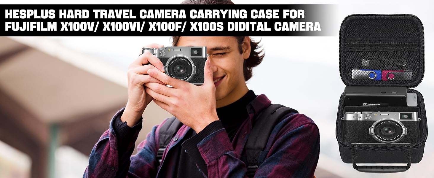 Amazon.com : HESPLUS Hard Travel Camera Carrying Case for Fujifilm X100V/ X100VI/ X100F/ X100S ...