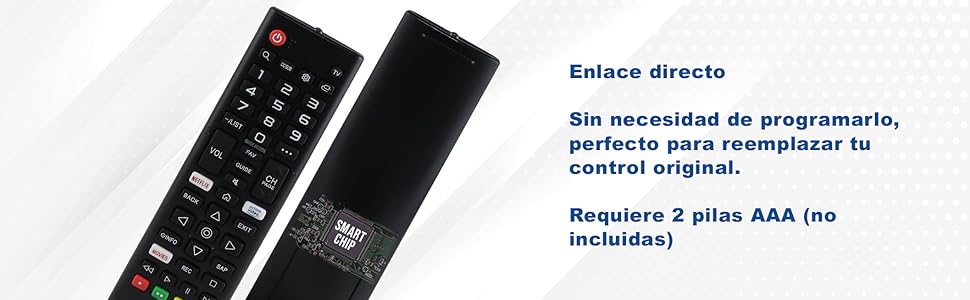 CONTROL EXPERT Control Remoto Compatible con LG Akb75675304 Smart TV Netflix Prime Video ...