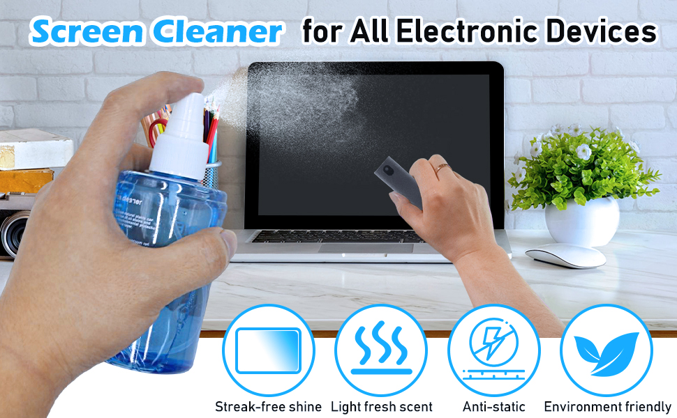 Amazon.com: Screen Cleaner Spray,Large Screen Cleaner Bottle 200ml ...