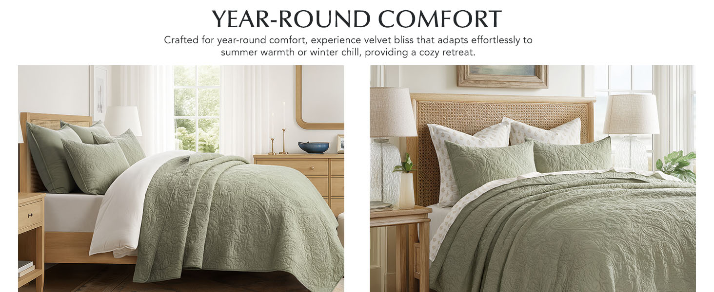 Amazon.com: EVERGRACE 100% Cotton Paisley Quilt Set, King Size 3 Piece Set – Prewashed ...