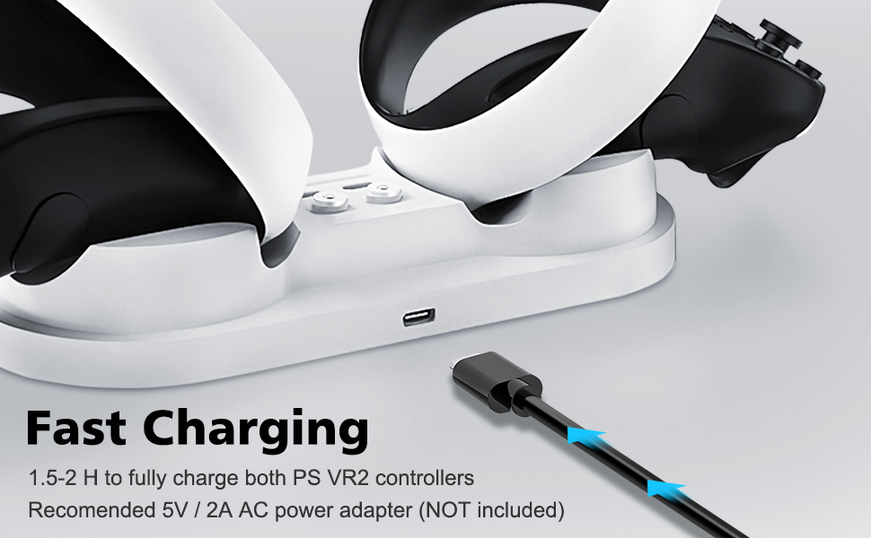 Amazon.com: Controller Charging Station for PSVR2, Charging Station for PSVR2 with Quick Charge ...