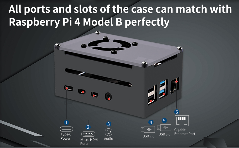 Amazon.com: GeeekPi Case for Raspberry Pi 4, Pi 4 Aluminum Case with ...