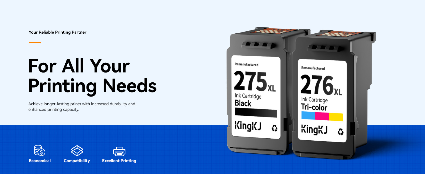 Amazon.com: 275XL 276XL Ink Cartridge 2-Pack Replacement for Canon PG-275XL CL-276XL 275 276 Ink ...