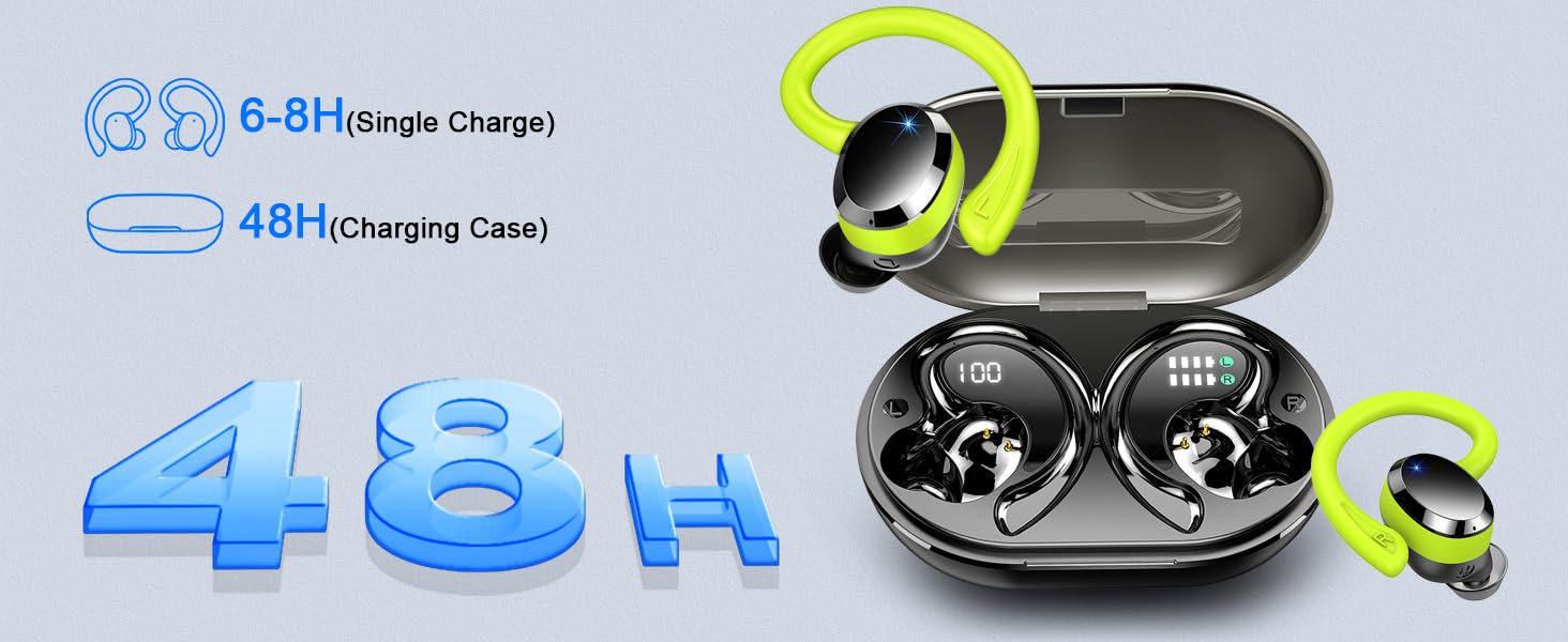 Rulefiss Wireless Earbuds, Bluetooth 5.3 Headphones Wireless Headphones ...